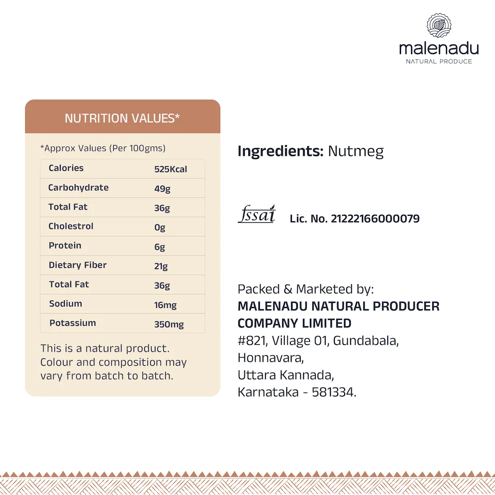 Buy Malenadu Nutmeg - Natural & Farm- Fresh Spice | Malenadu